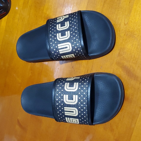 Gucci | Shoes | Gucci X Sega Supreme Guccy Star Slide Sandals Size ...